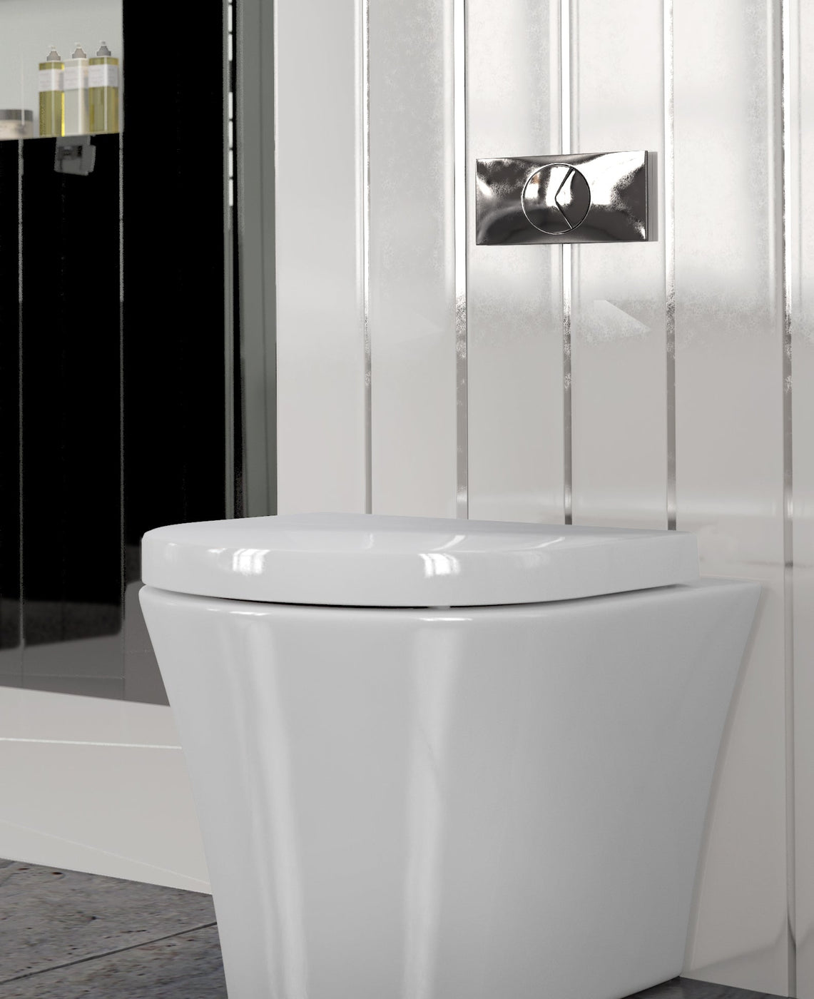 Twin Chrome Ceiling Cladding | PVC Bathroom Panels