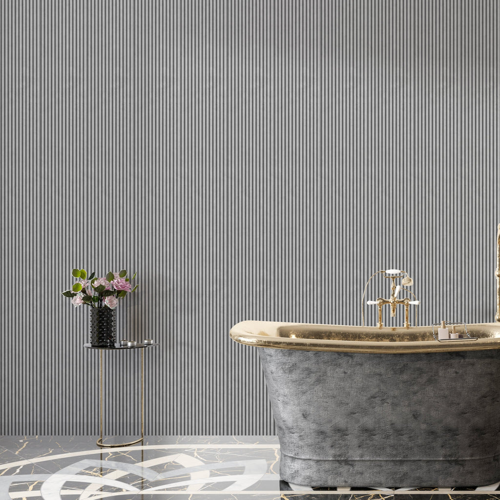 Concrete Stripes (10mm) | PVC Bathroom Splashback Cladding Panels