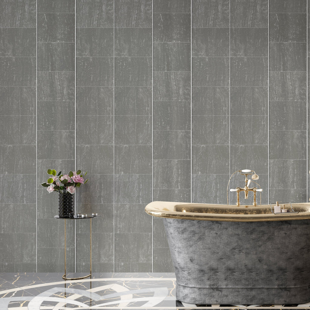 Multiform Grey Tile (10mm) | PVC Bathroom Splashback Panels