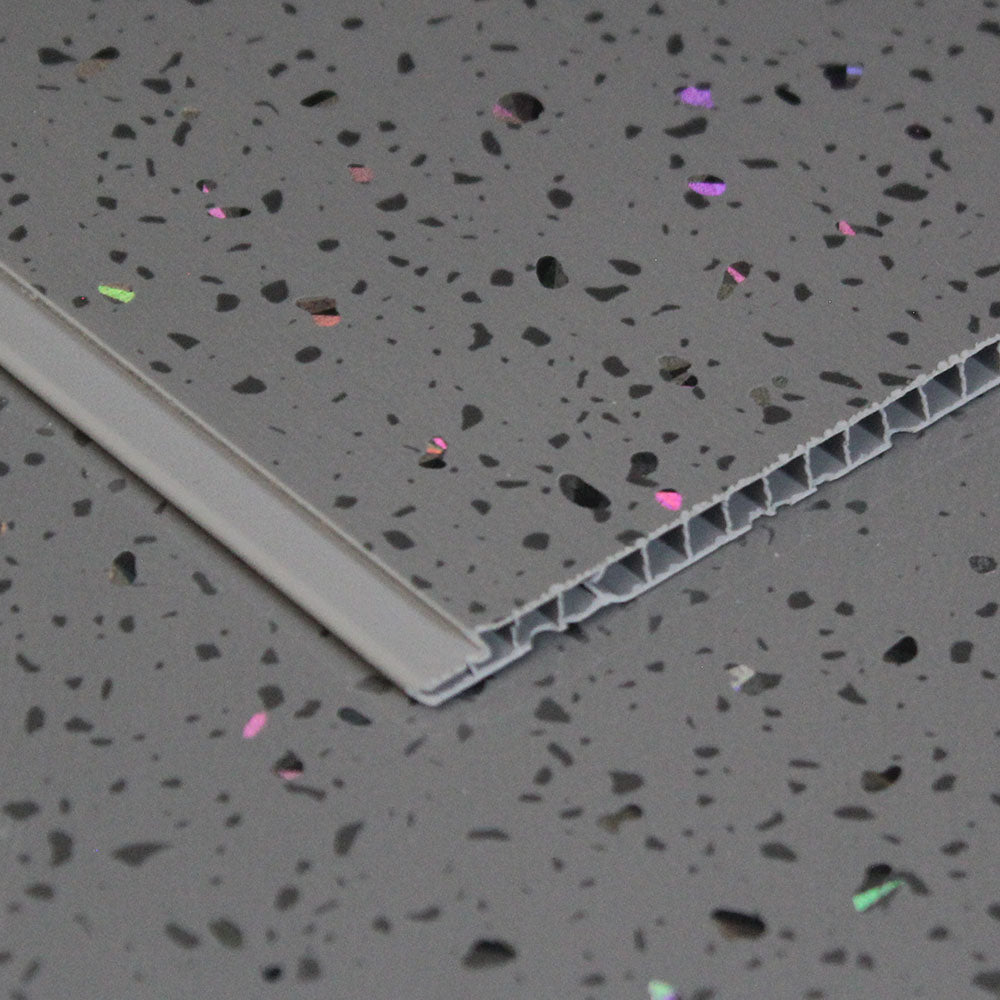 Grey Sparkle (5mm) | PVC Cladding For Bathrooms | Tongue & Groove