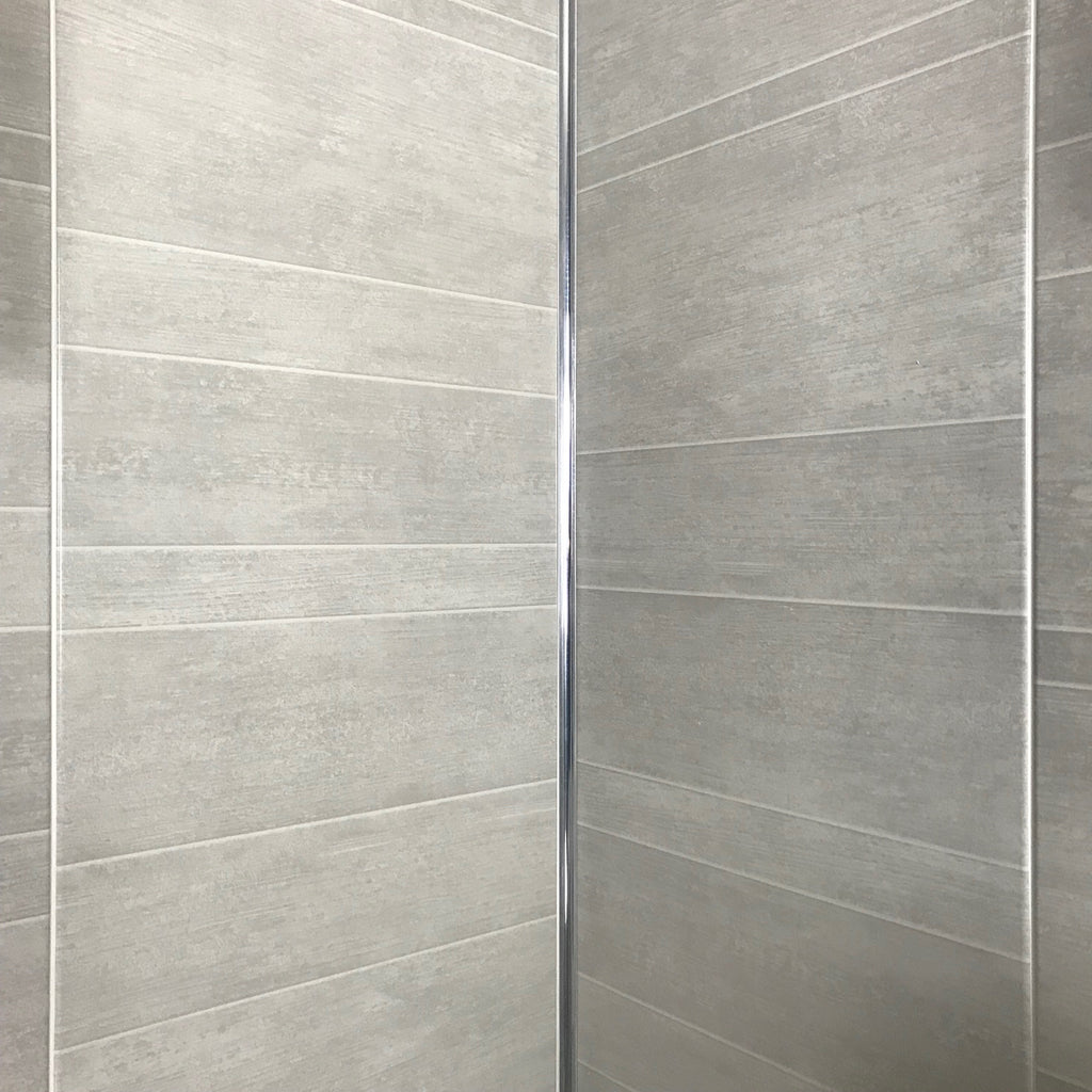 Multi Tile Grey 400mm (Large Tiles) | PVC Bathroom Cladding