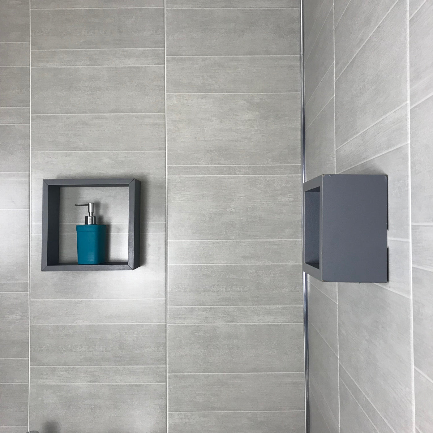 Multi Tile Grey 400mm (Large Tiles) | PVC Bathroom Cladding